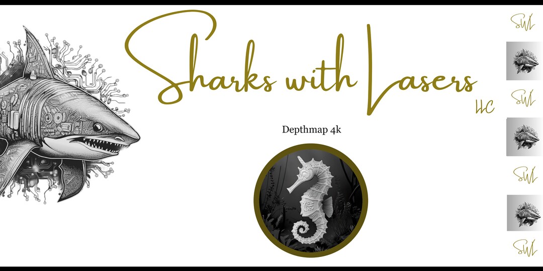 Seahorse Design HD Depth Map Digital Download - Etsy