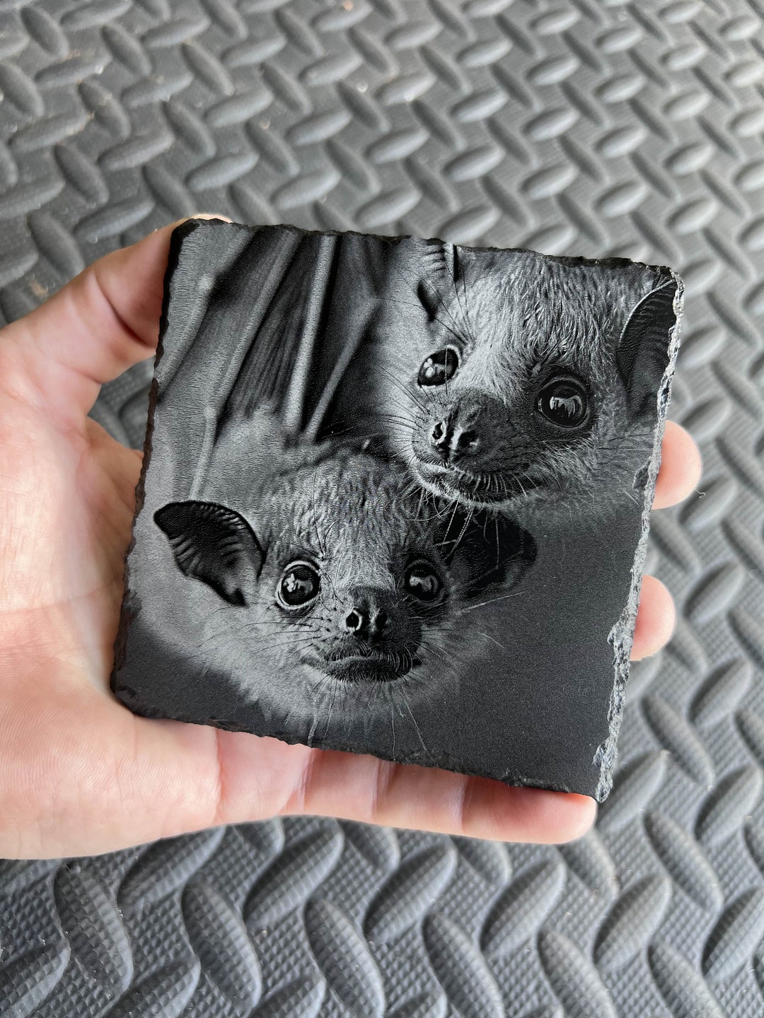 Slate Stone Engraving Great for Art Display or Using as a Coaster ...