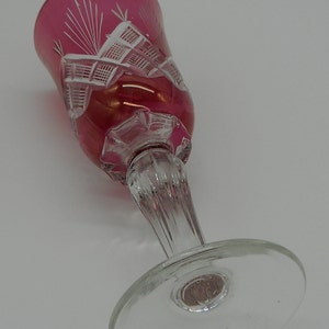 Bohemian Ruby Red Etched Cut Glass Decanter & 2 Glasses CIRCA 1970s - Etsy