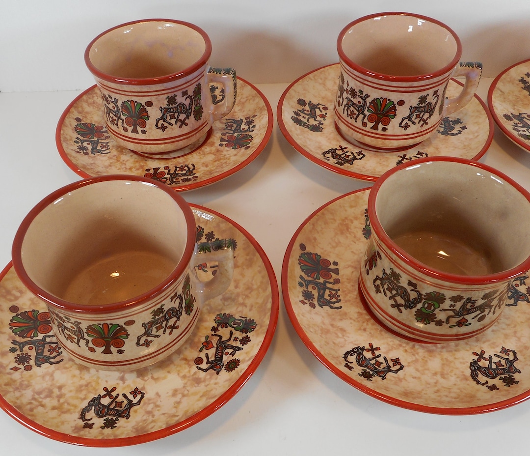 Greek Pottery NEOFITOU KERAMIK Tea Set 12 Pieces - Etsy