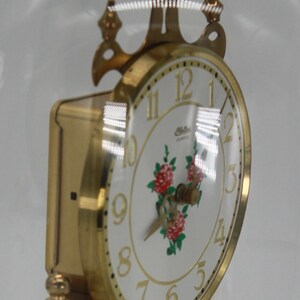 HALLER West Germany Glass Dome Quartz and Rose Clock CIRCA 1980s - Etsy