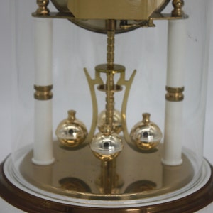 HALLER West Germany Glass Dome Quartz and Rose Clock CIRCA 1980s - Etsy