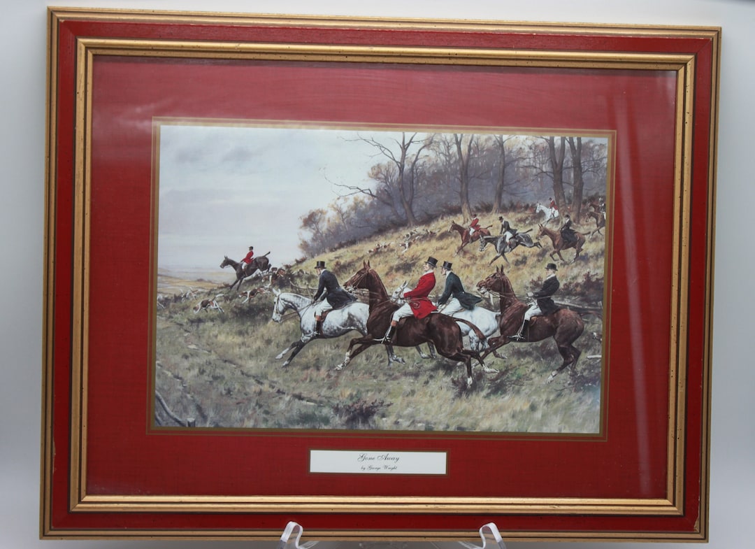 GEORGE WRIGHT "gone Away" "full Cry" Hunting Scene Framed Art Prints ...