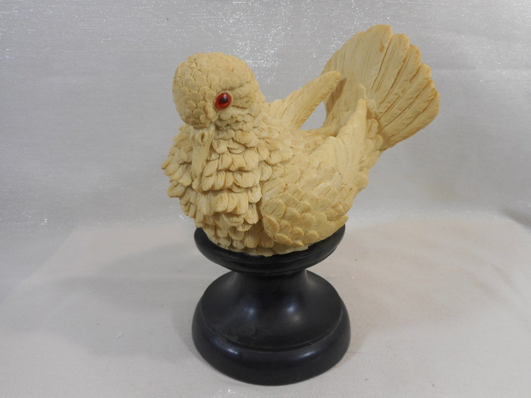 Vintage A. Santini Carved Dove Sculpture Signed - Etsy