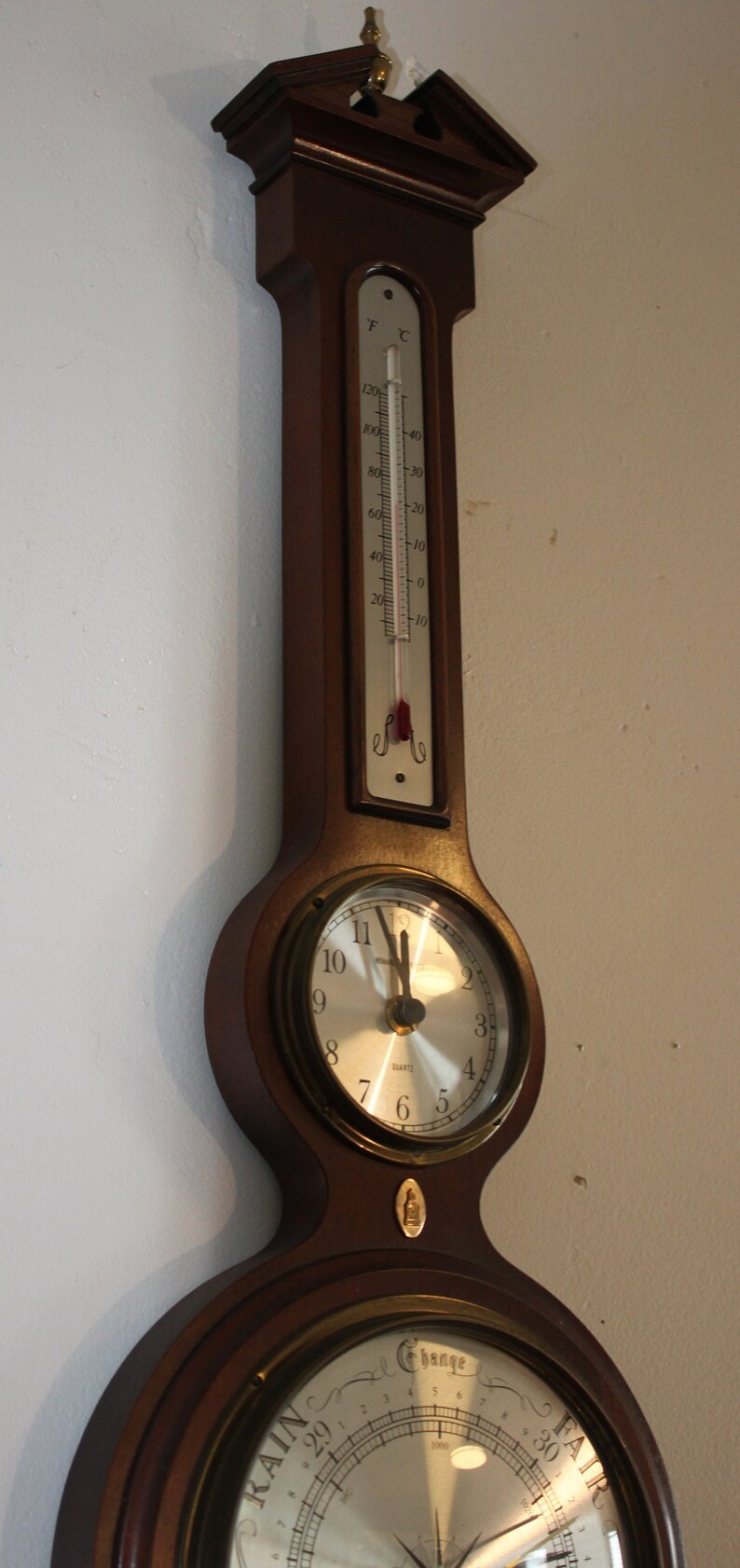 HOWARD MILLER Japan Barometer Thermometer Hygrometer Clock Weather ...