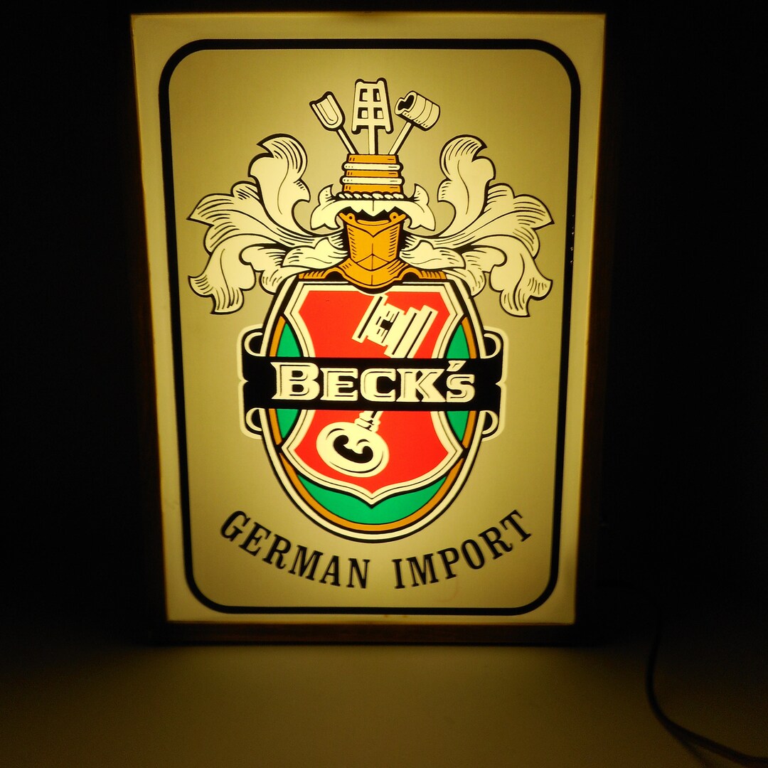 Becks Beer Illuminated Bar Sign CIRCA 1980s - Etsy