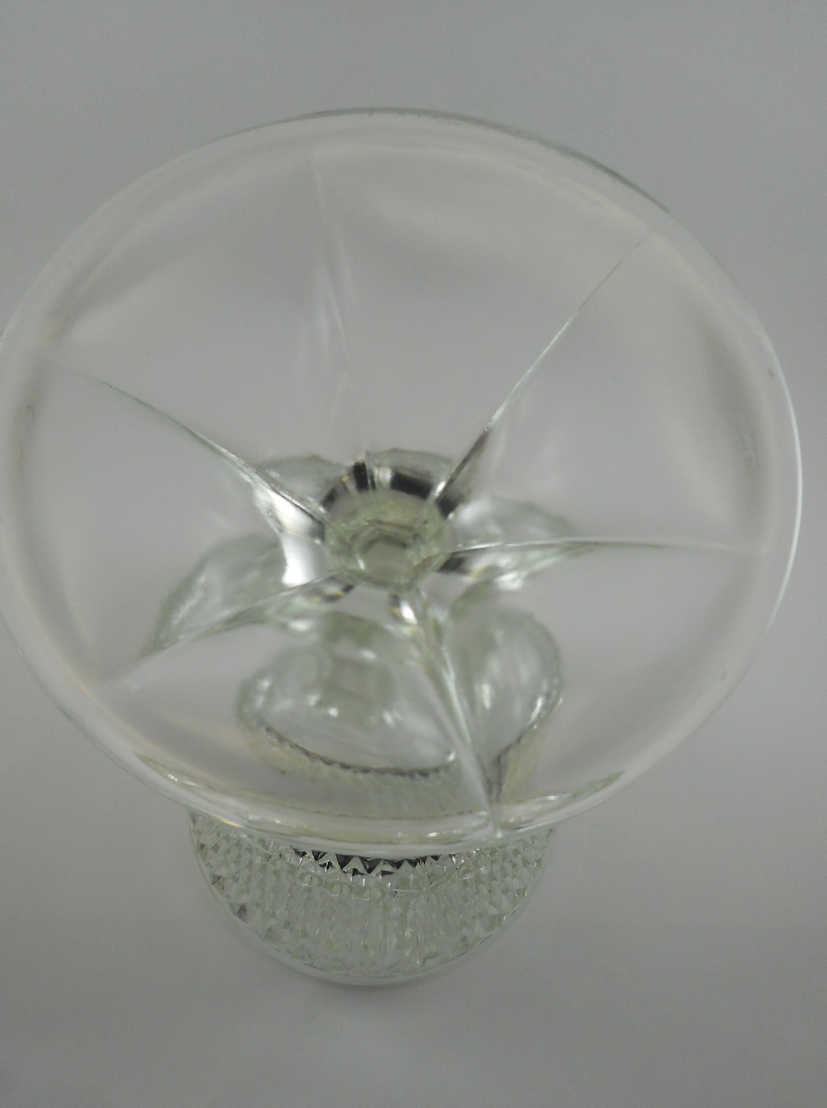 GLORIUS Vintage Early Pressed Glass Large Goblet Chalice Clear Crystal ...