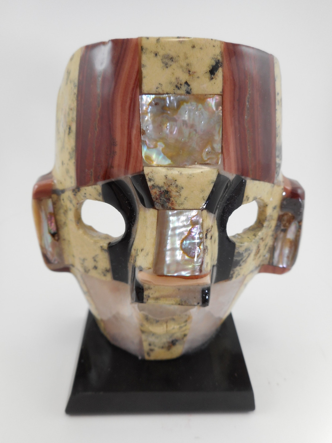Aztec Mosaic Stone Burial Maya Semi Precious Stone Mask - Etsy