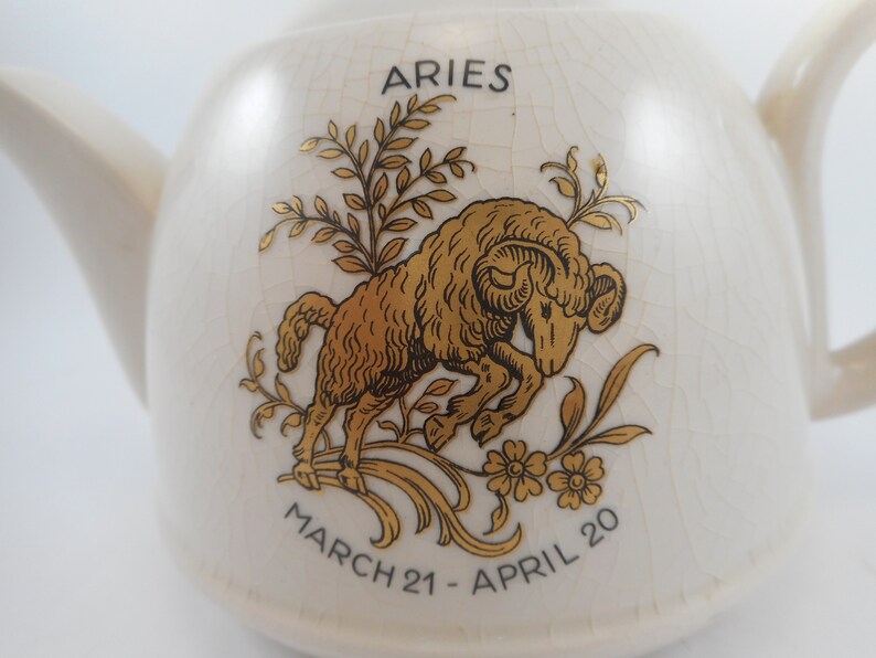 RARE Sadler England Mini Teapot Zodiac Sign 1970 - Etsy