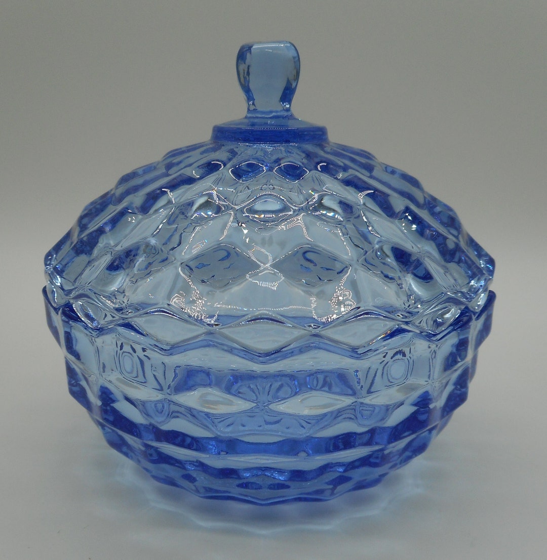 Indiana Glass Whitehall Pattern Baby Blue Candy Bowl CIRCA 1960s - Etsy