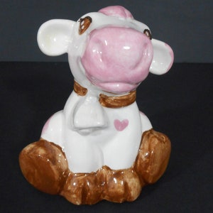 Vintage Happy Cute Ceramic Cow - Etsy