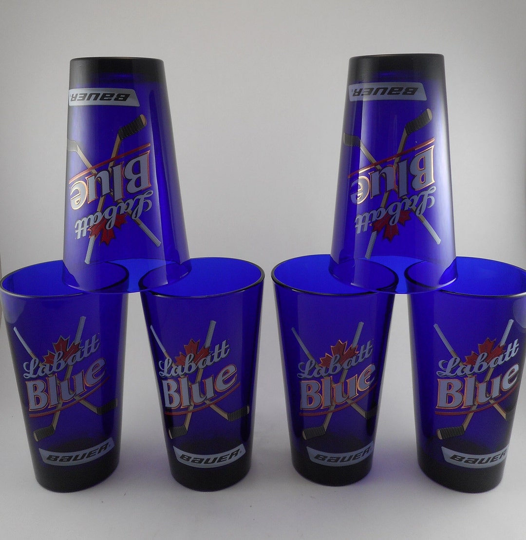 6 Retro Labatt Blue Glass With Classic Libbey Cursive L - Etsy