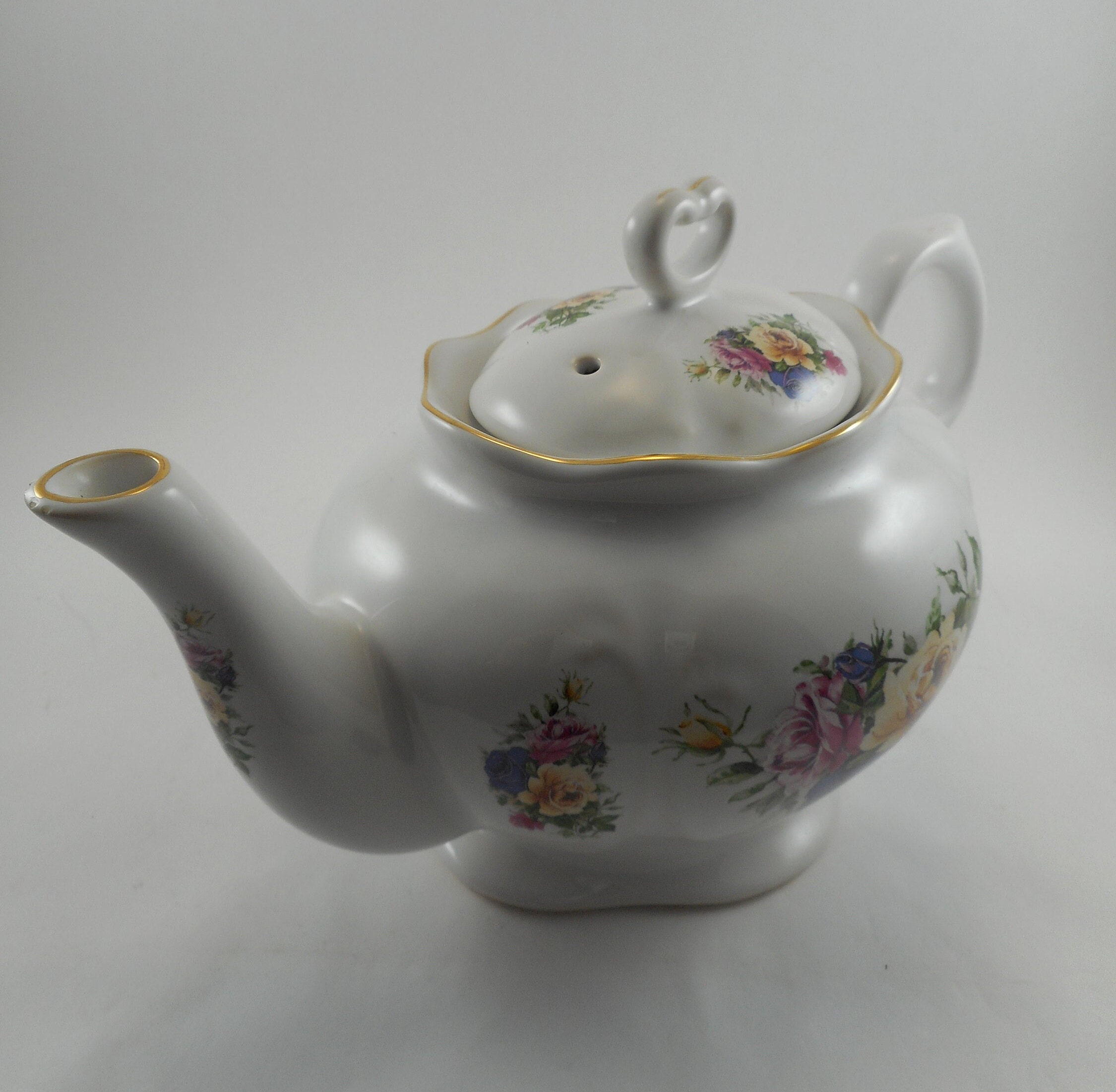 Kernewek Pottery ENGLAND Vintage Teapot Roses 1950s - Etsy
