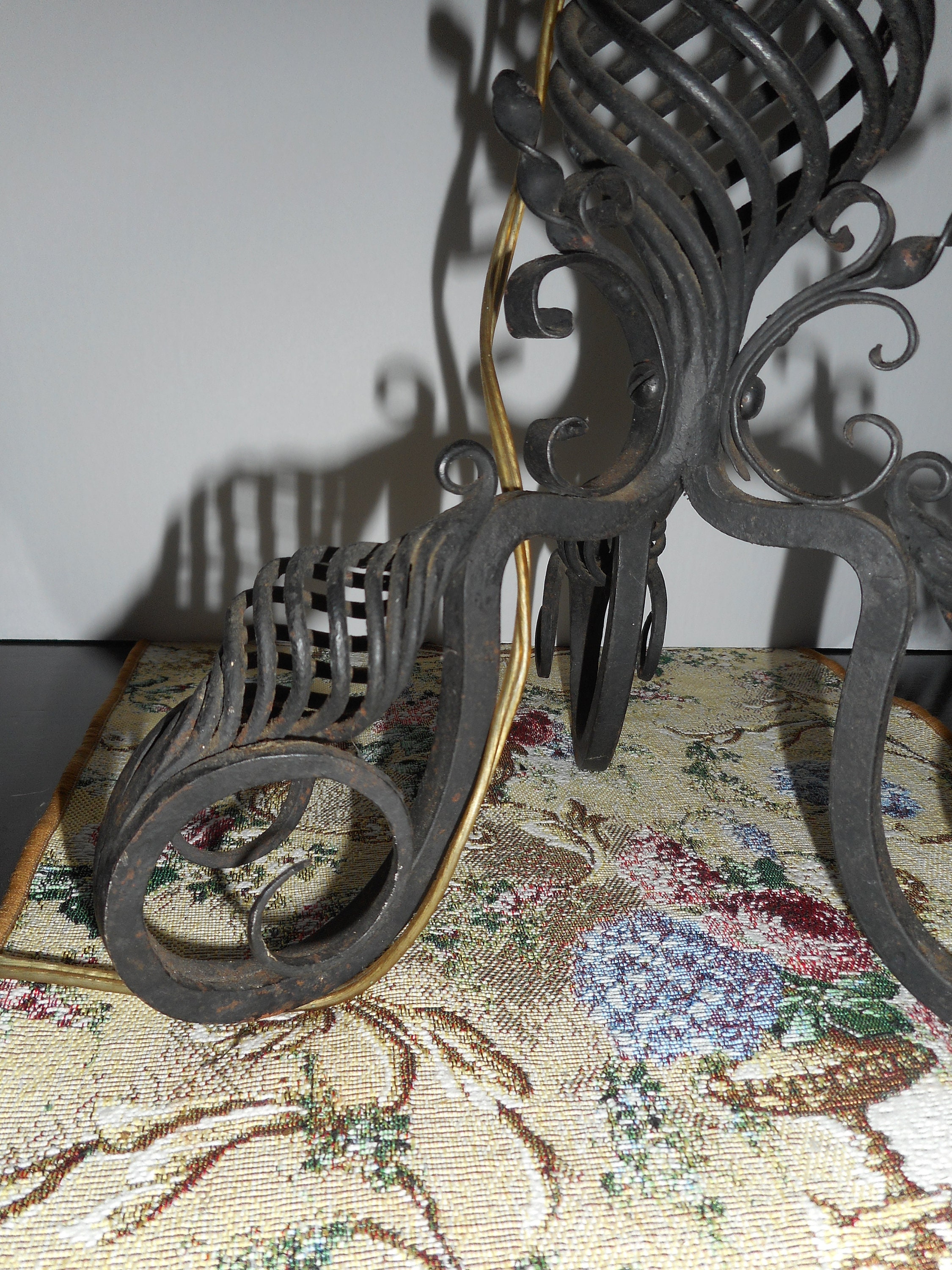 RARE Antique Gothic Cast Iron and Brass Converted Electric - Etsy