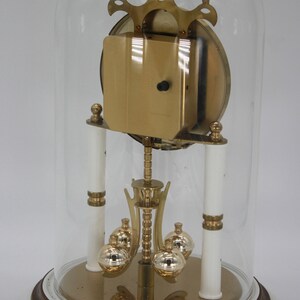 HALLER West Germany Glass Dome Quartz and Rose Clock CIRCA 1980s - Etsy