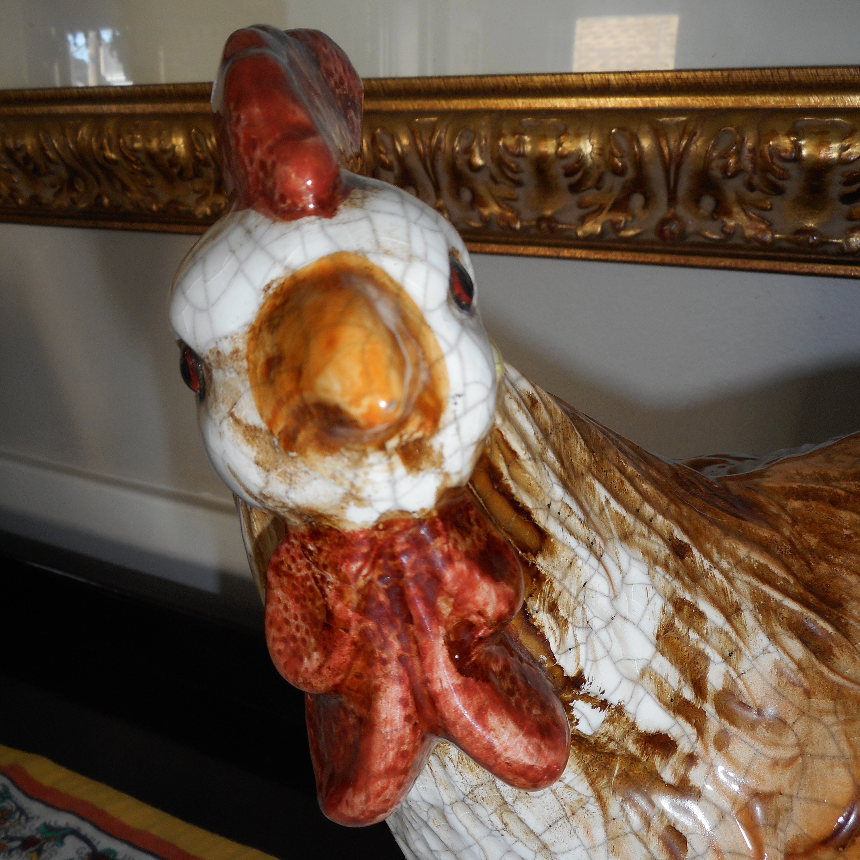 Vintage Hand-painted Ceramic Hen and Rooster Figurines (sold Separately ...