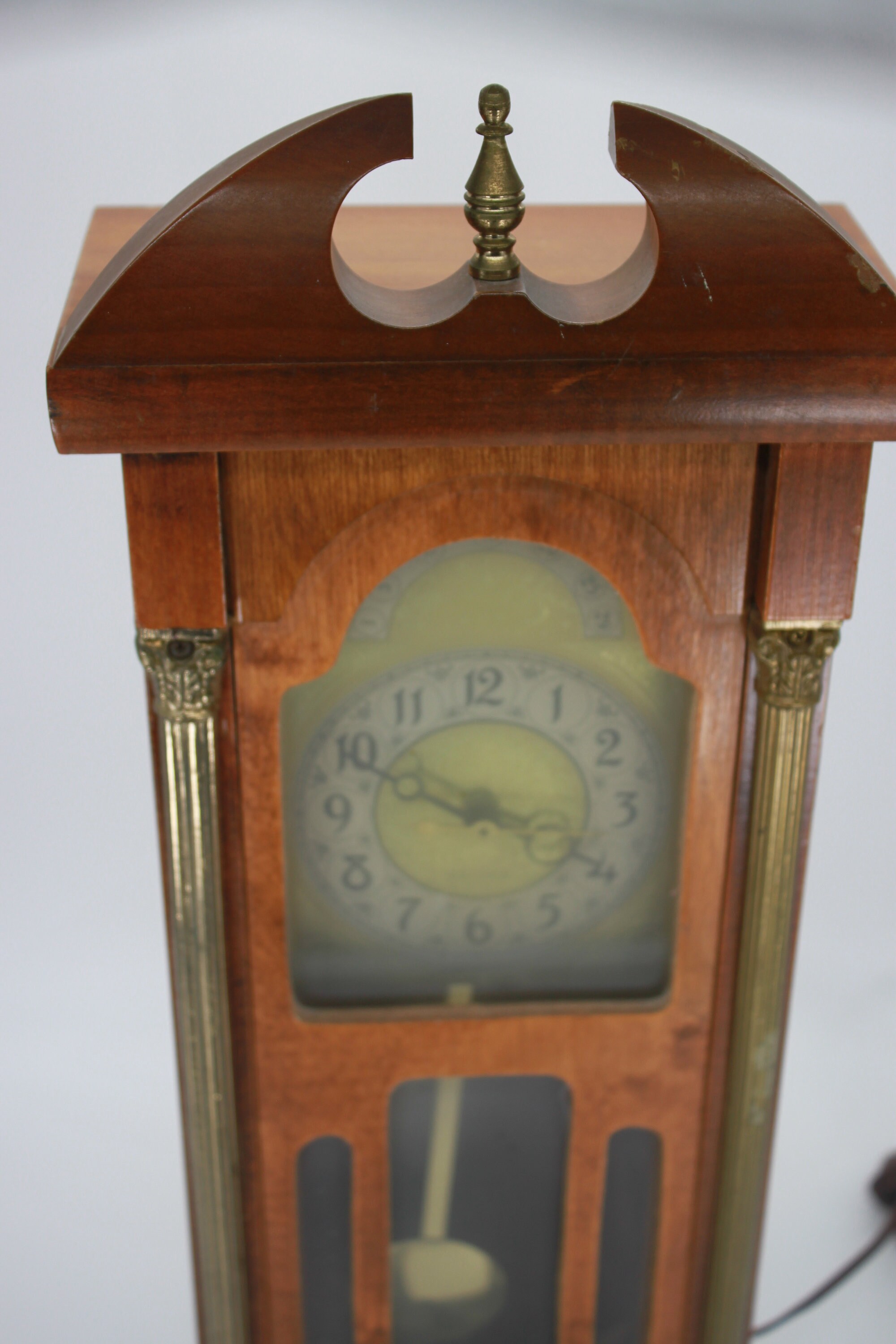 United Clock Co. USA Electric Mini Grandfather Tabletop Wall Clock ...