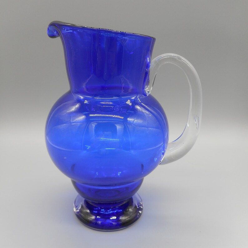 CAMBRIDGE Cobalt Blue Set Pitcher and Platter CIRCA 1970s - Etsy