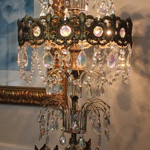 Loevsky & Loevsky Hollywood Regency Prims and Bobeches Filigree Lamp ...