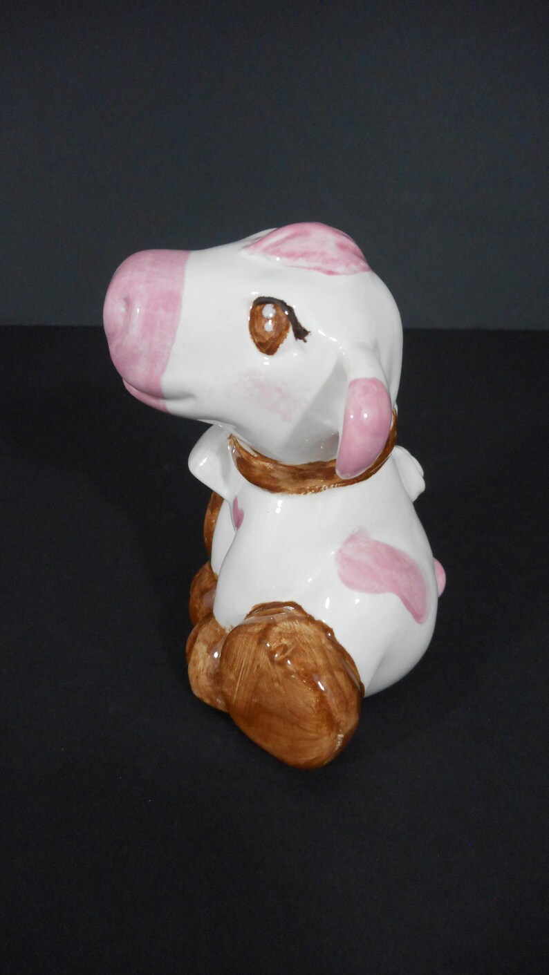 Vintage Happy Cute Ceramic Cow - Etsy