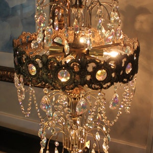 Loevsky & Loevsky Hollywood Regency Prims and Bobeches Filigree Lamp ...