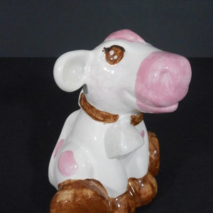 Vintage Happy Cute Ceramic Cow - Etsy