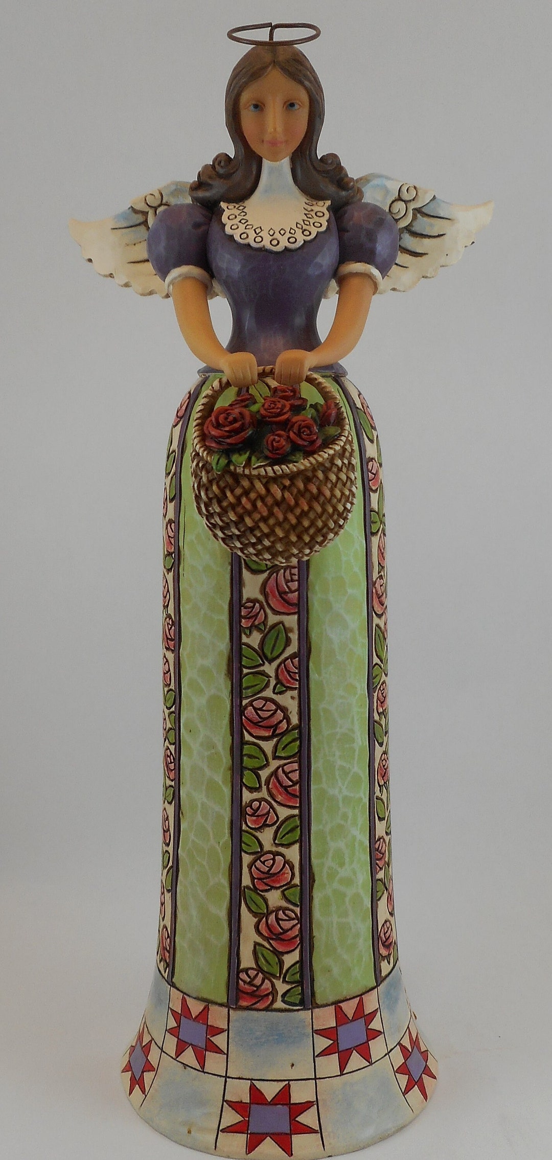 JIM SHORE Angel With Roses ~ Basket of Beauties Figurine 4007668 CIRCA ...