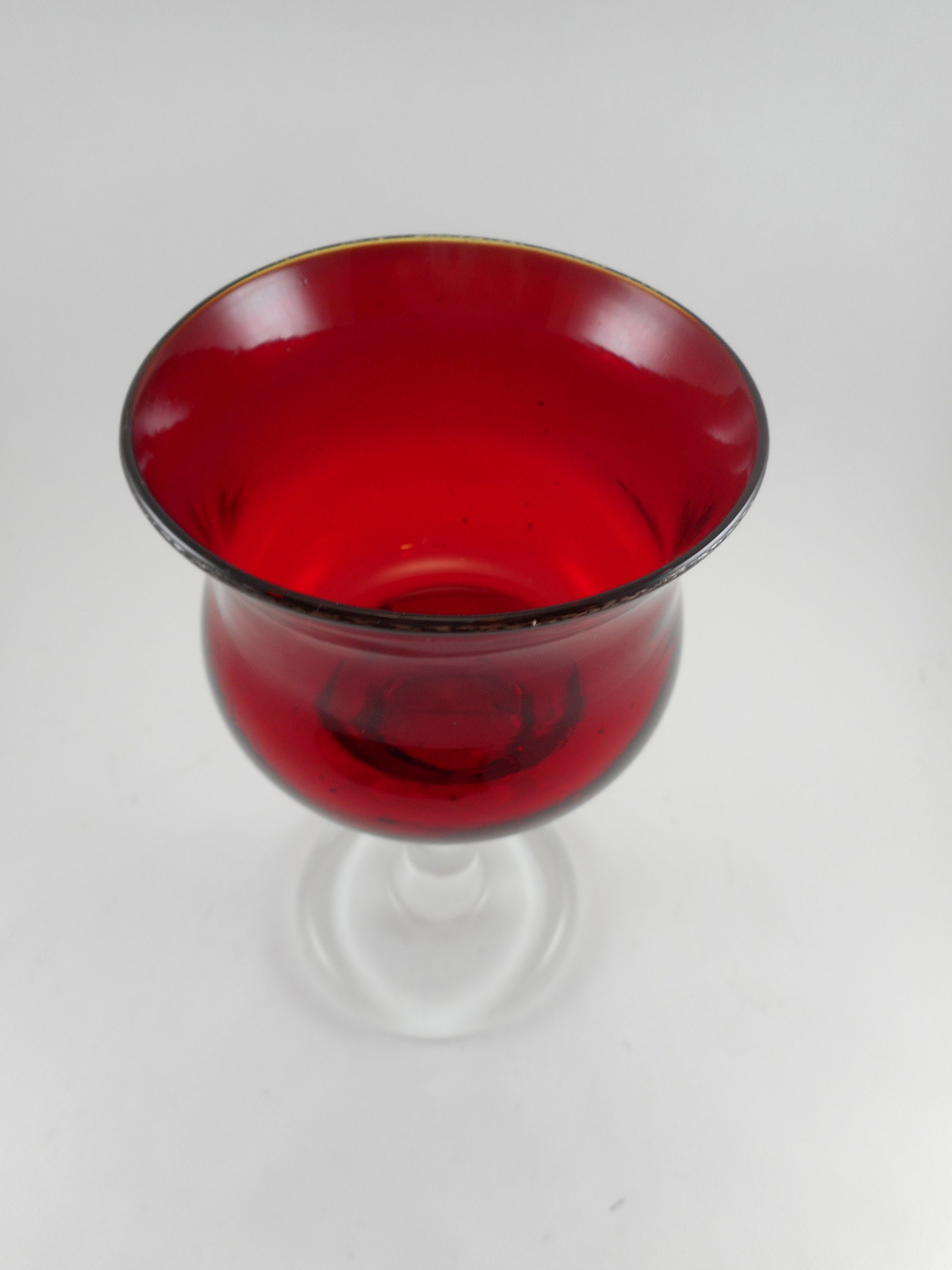 ARTLAND Ruby Red Iris Wine Glass Set of 4 CIRCA 1960s - Etsy