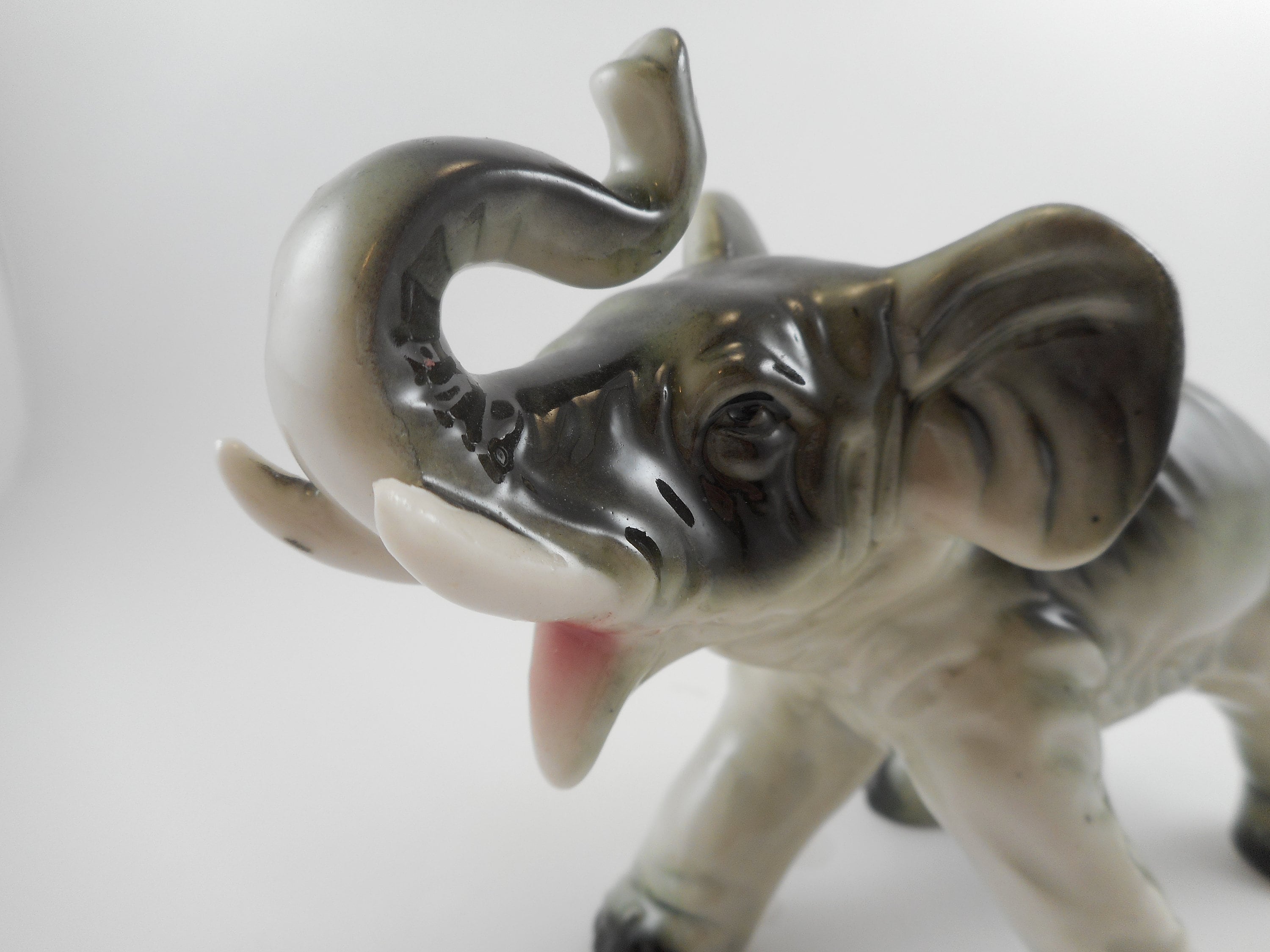 Vintage Ceramic Elephant Figurine - Etsy