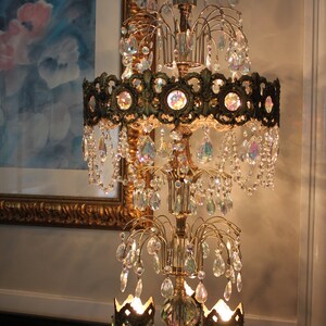 Loevsky & Loevsky Hollywood Regency Prims and Bobeches Filigree Lamp ...