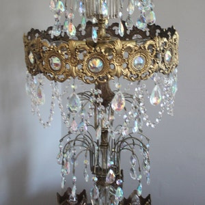 Loevsky & Loevsky Hollywood Regency Prims and Bobeches Filigree Lamp ...
