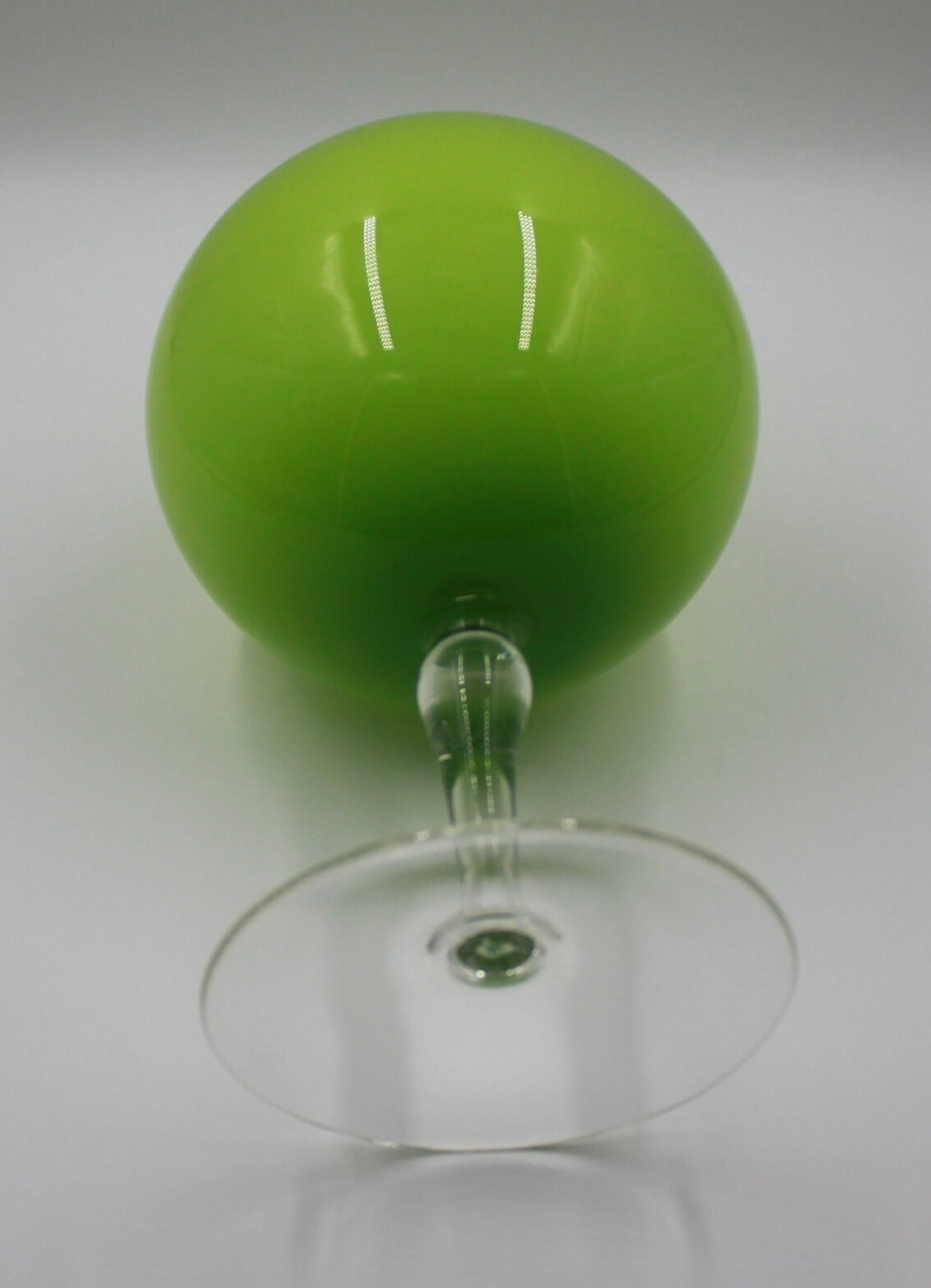 EMPOLI Lime Green Encased Glass Brandy Balloon Snifter CIRCA 1960s - Etsy
