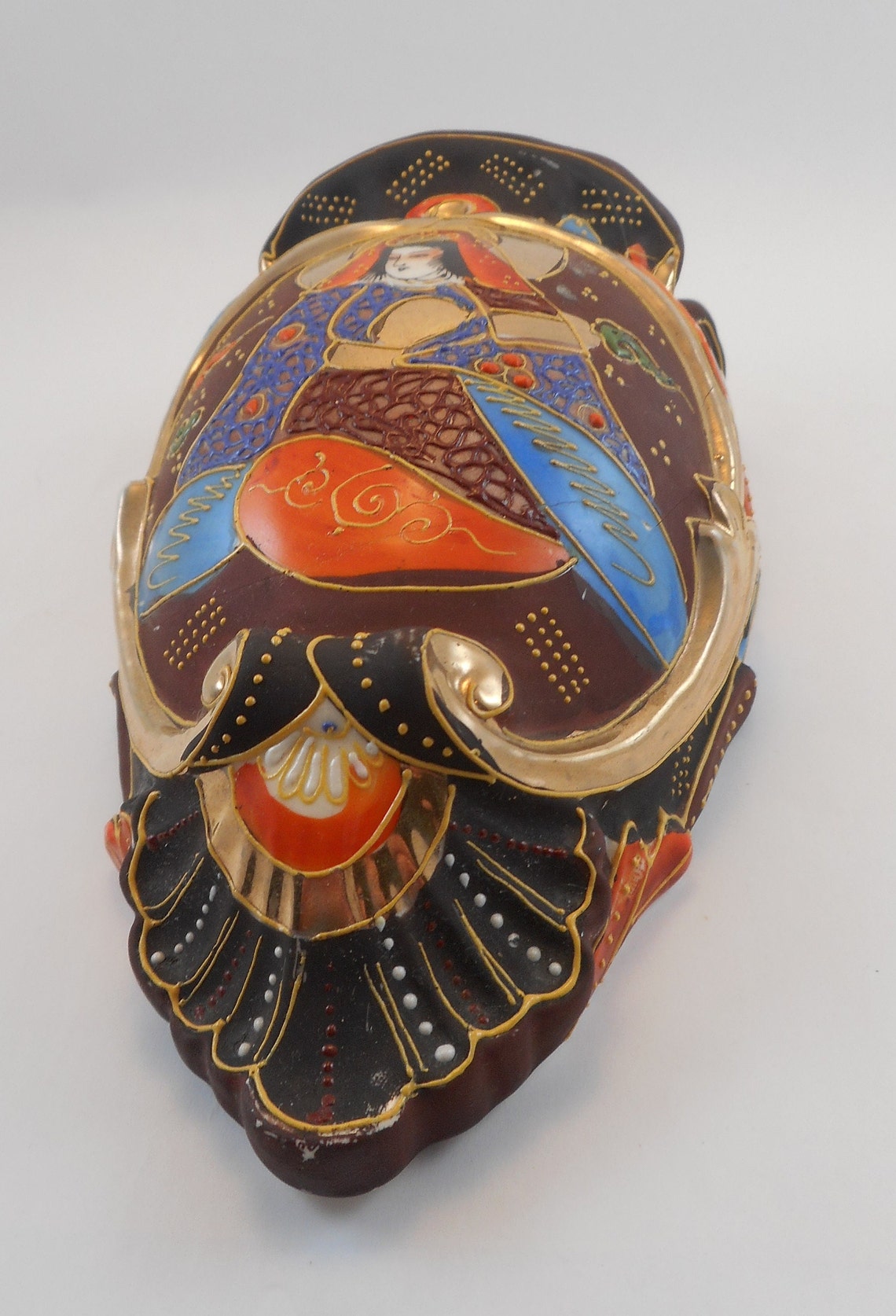 SATSUMA Japan Moriage Style Wall Pocket CIRCA 1960s - Etsy