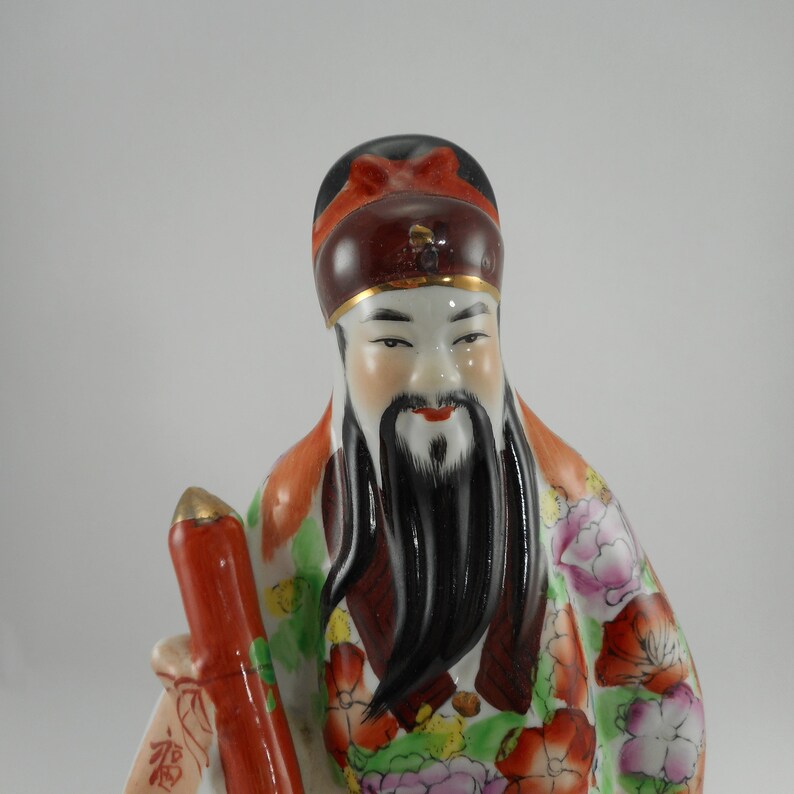 Asian Wise Man Emperor Statue CIRCA 1970s - Etsy