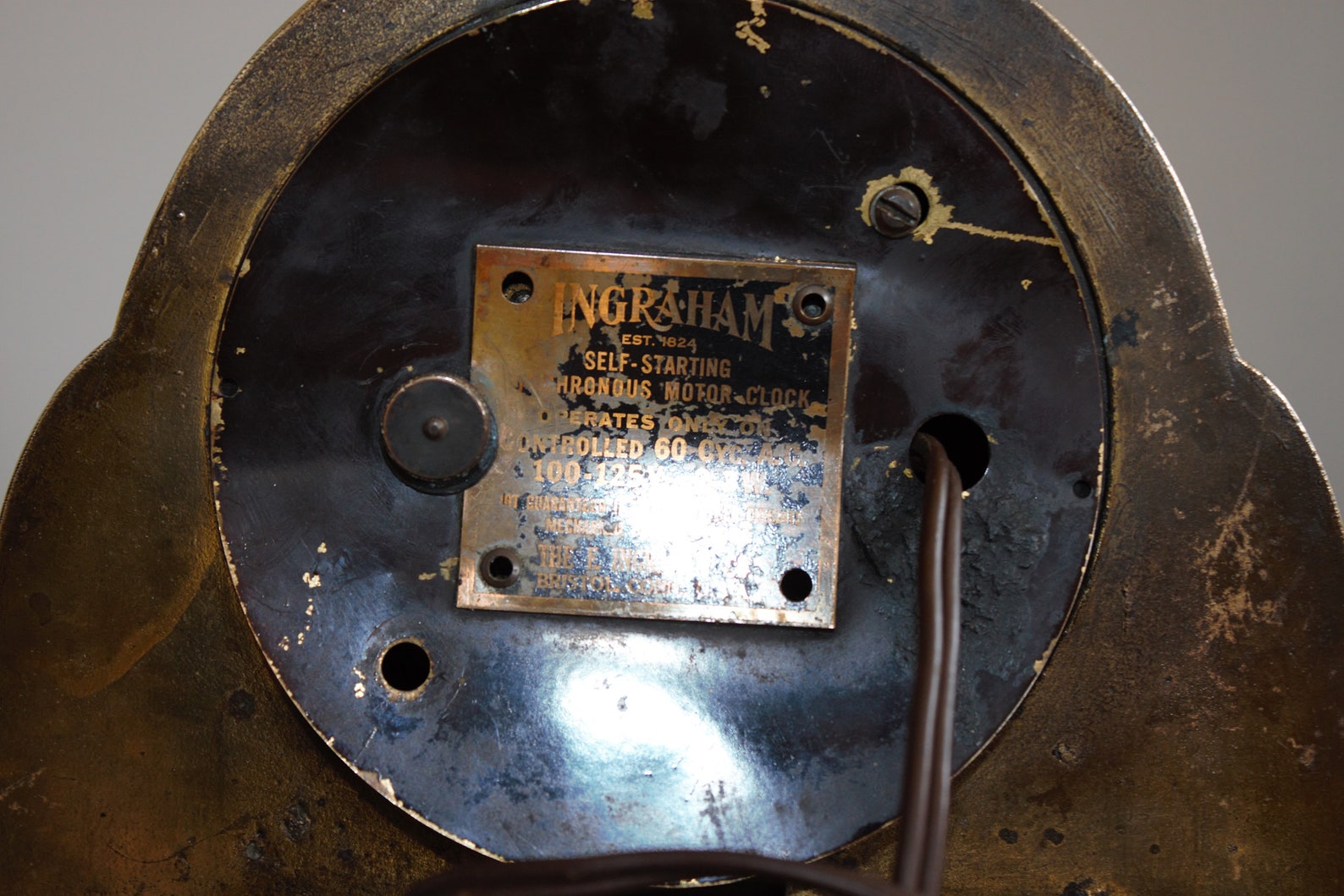 INGRAHAM Synchronous Art Deco Electric Cast Metal & Piggy Bank Clock ...