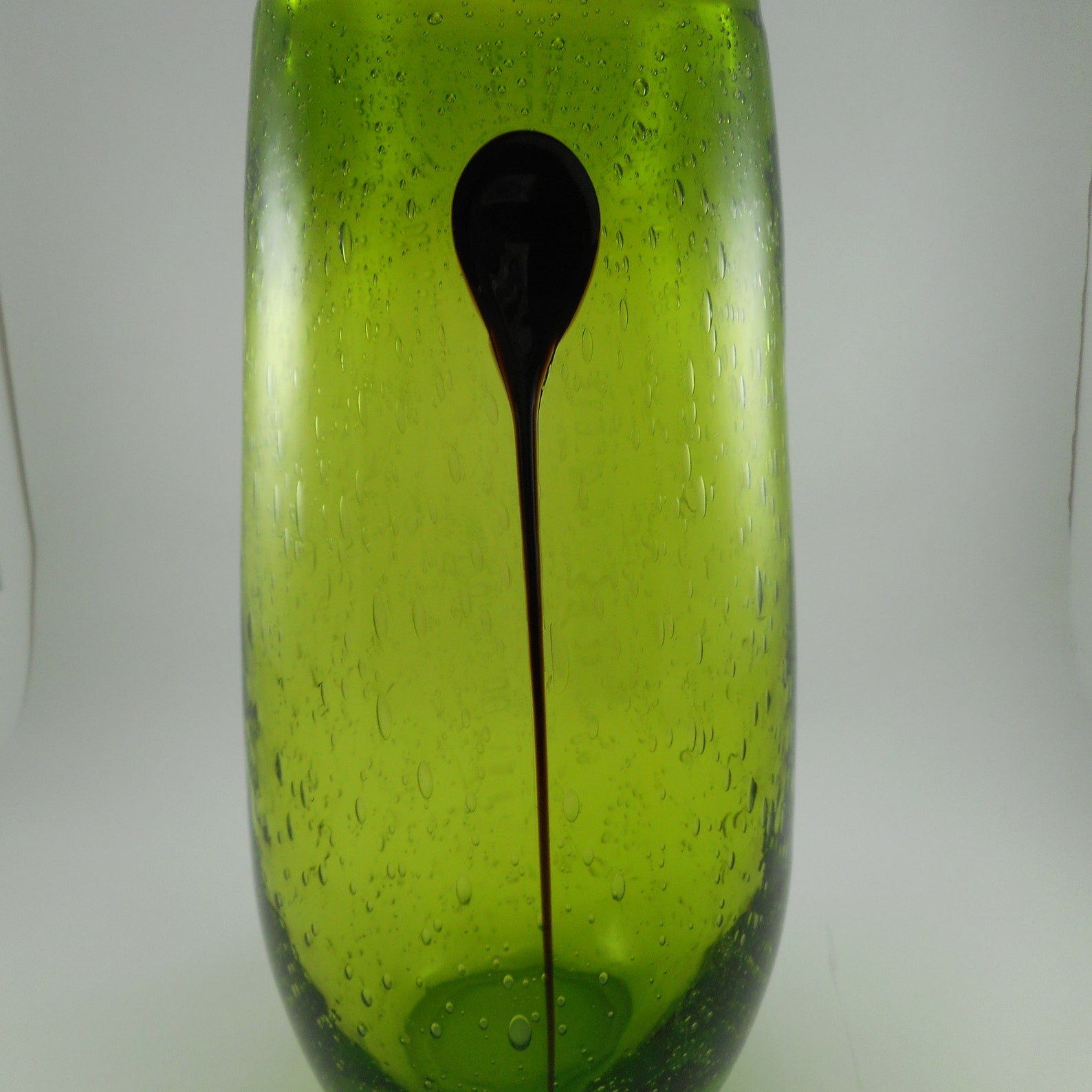 Verdant and Noir Bubble Art Glass Vase CIRCA 1970s - Etsy
