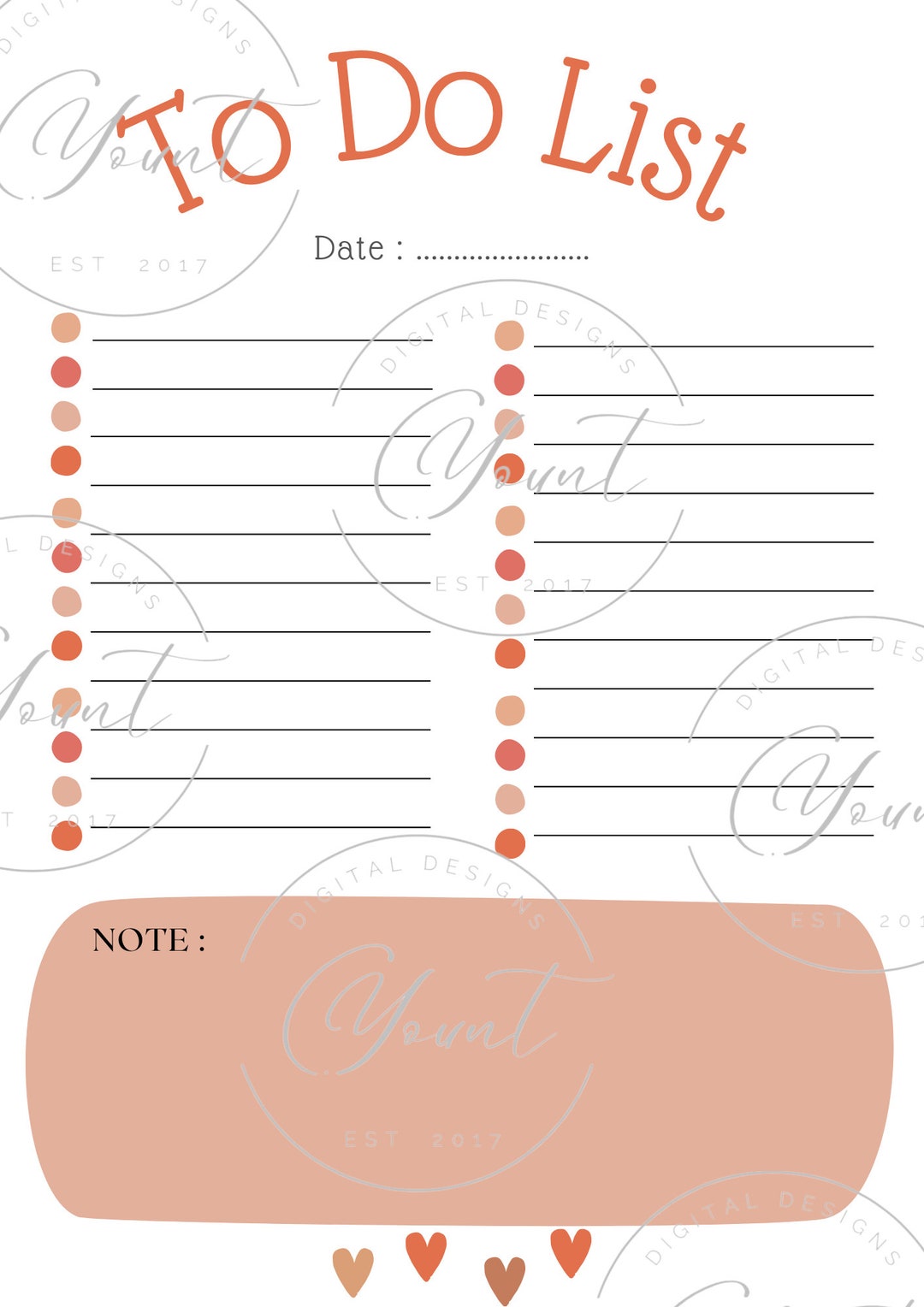 Boho Pink to Do List Printable - Etsy