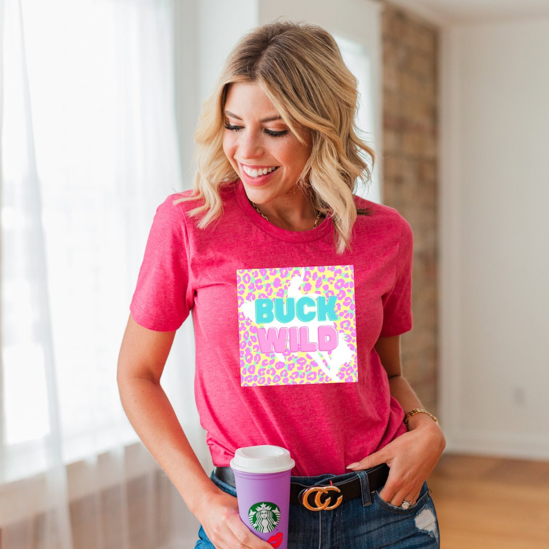 Buck Wild PNG, Bucking Bronco Graphic, Cute Graphic Tee Shirt, Leopard ...