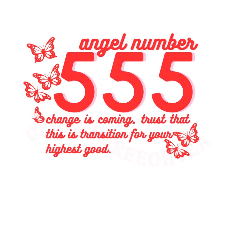 555 Angel Number SVG - Etsy