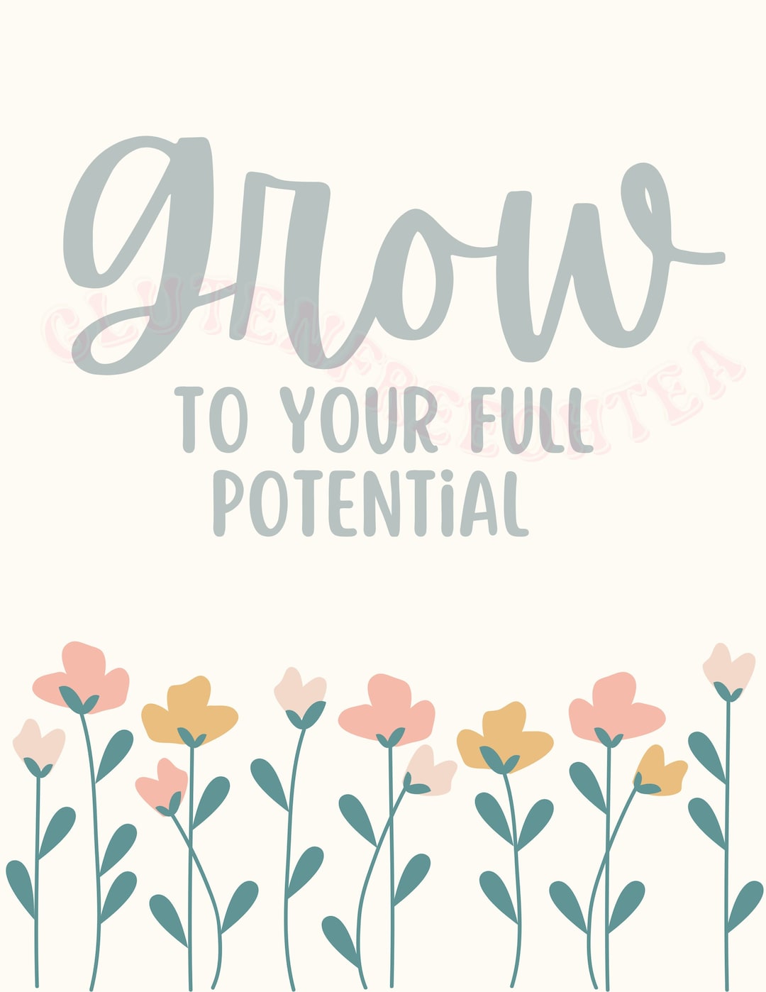 GROW to Your Full Potential Wall Poster - Etsy