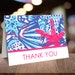 Printable Preppy Thank You Card, Lilly Inspired Instant Download, DIY ...