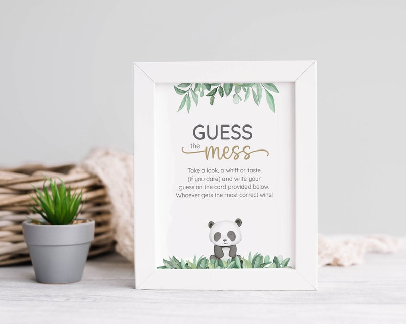 Baby Shower Guess the Mess Game | Gender Neutral Minimal Printable ...