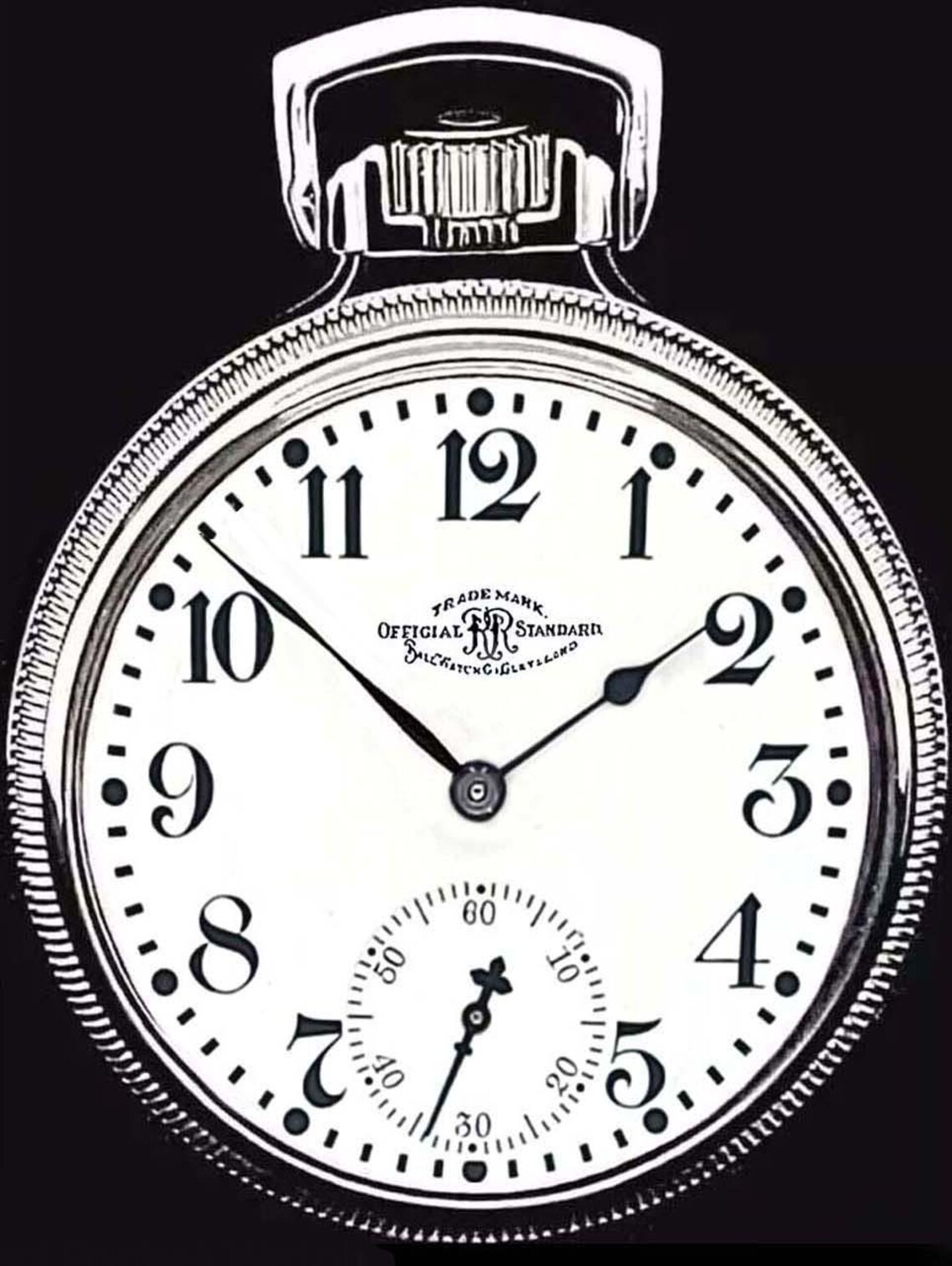 Antique Display Case Pocket Watch BALL Made by BALL Watch Co. Working ...