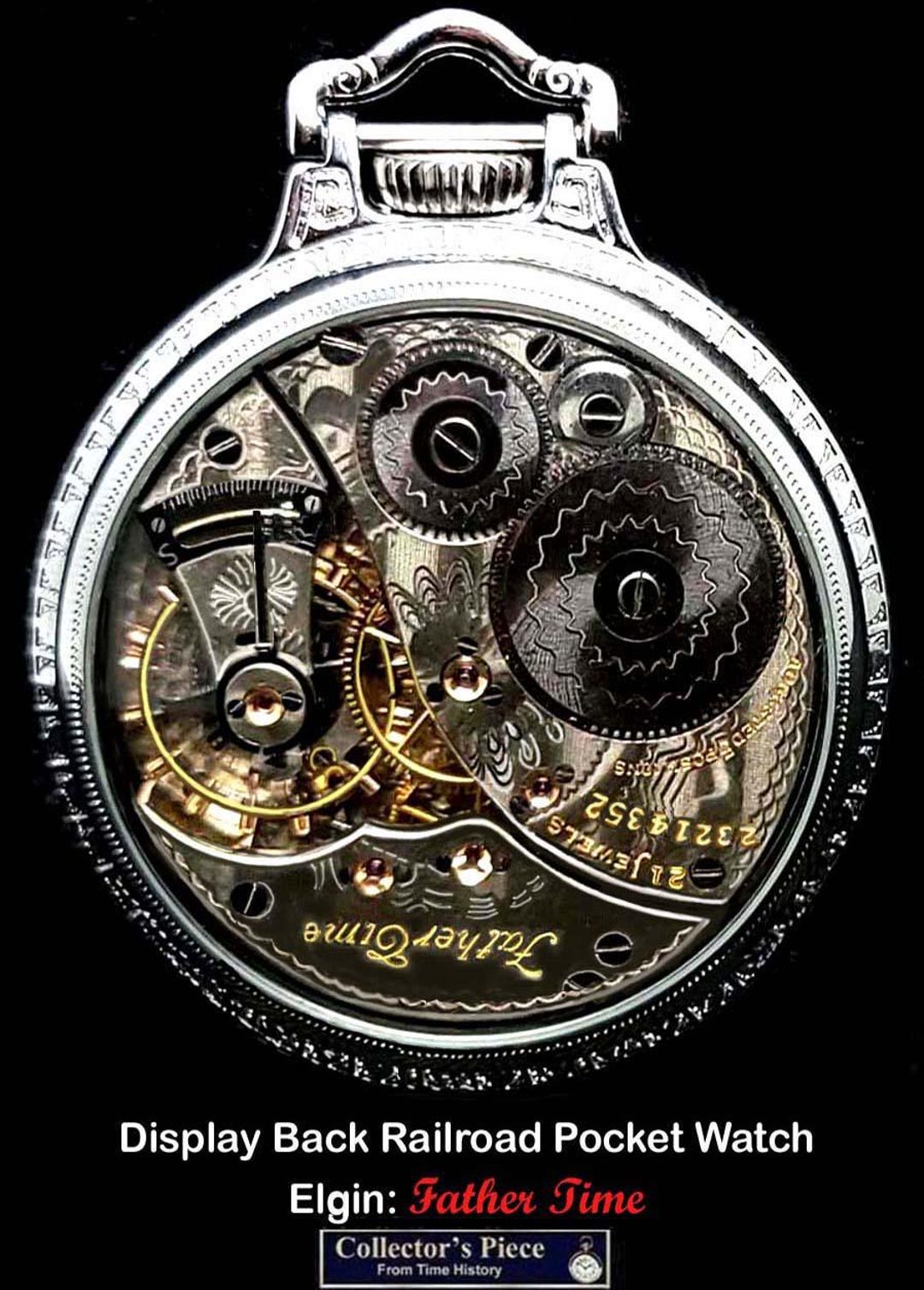 MINT Antique Salesman Display Case Bar Over Crown Pocket Watch Elgin ...