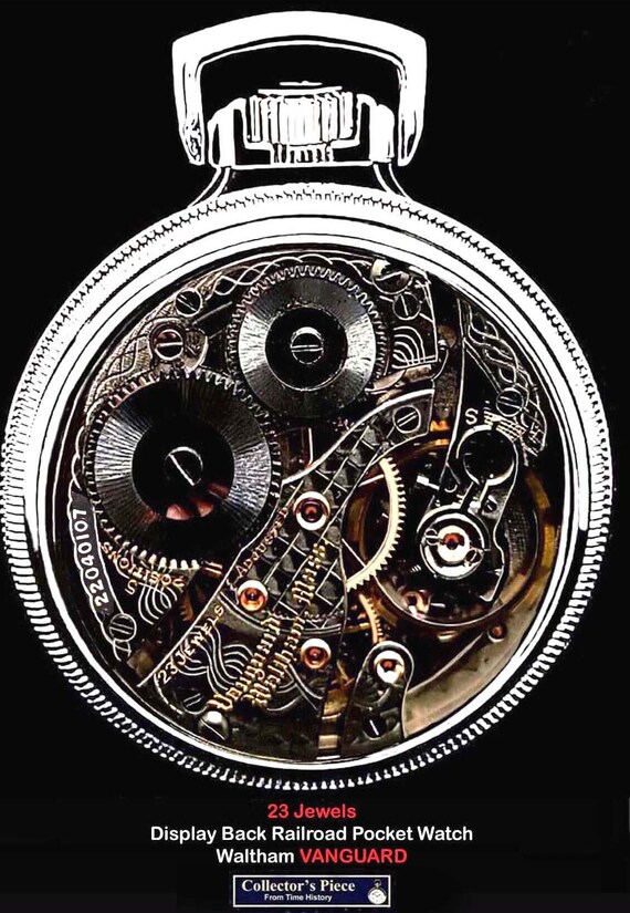 Antique 23 Jewels Up/Down Indicator Display Case Pock… - Gem