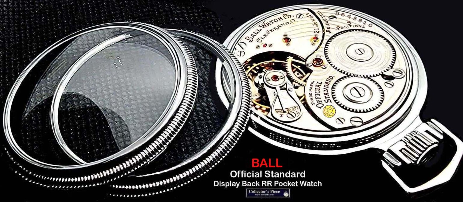 Antique Display Case Pocket Watch BALL Made by BALL Watch Co. Working ...