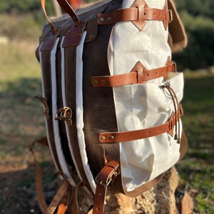 Outdoor Backpack | Camping | Bushcraft | Backpack | Canvas-leather ...