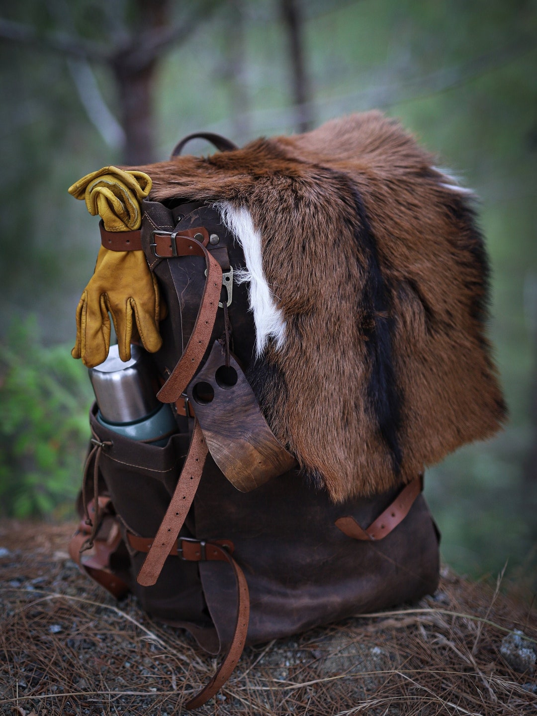 Outdoor Backpack | Camping | Bushcraft | Backpack | Canvas-leather ...