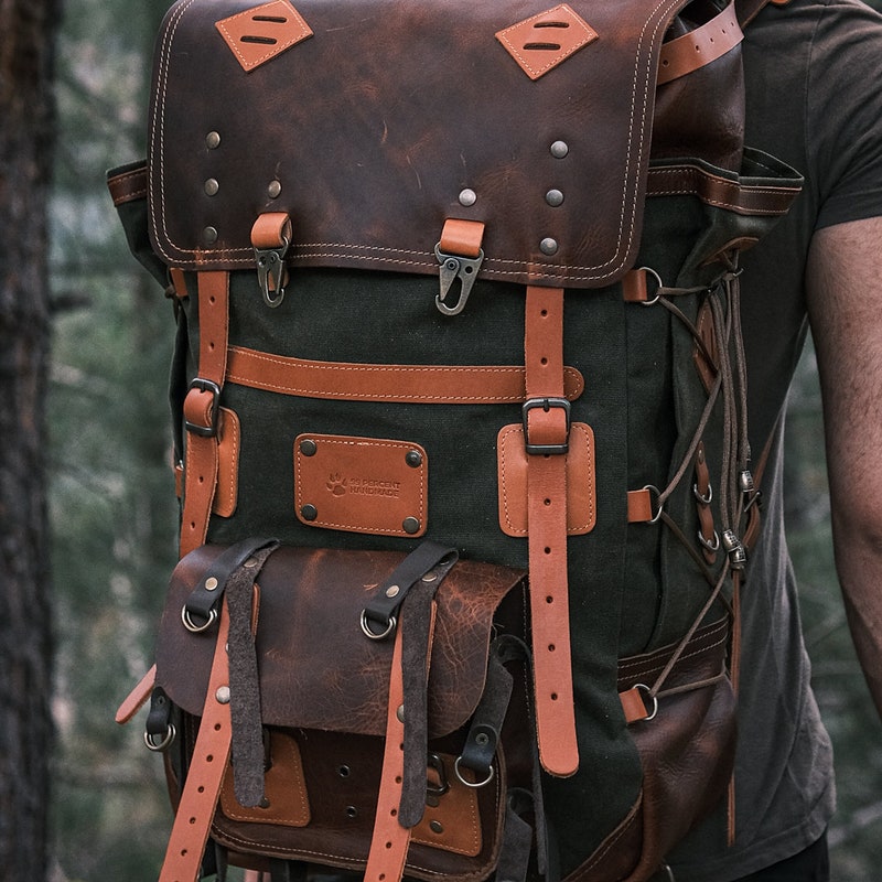 Waxed Canvas Daypack - Etsy