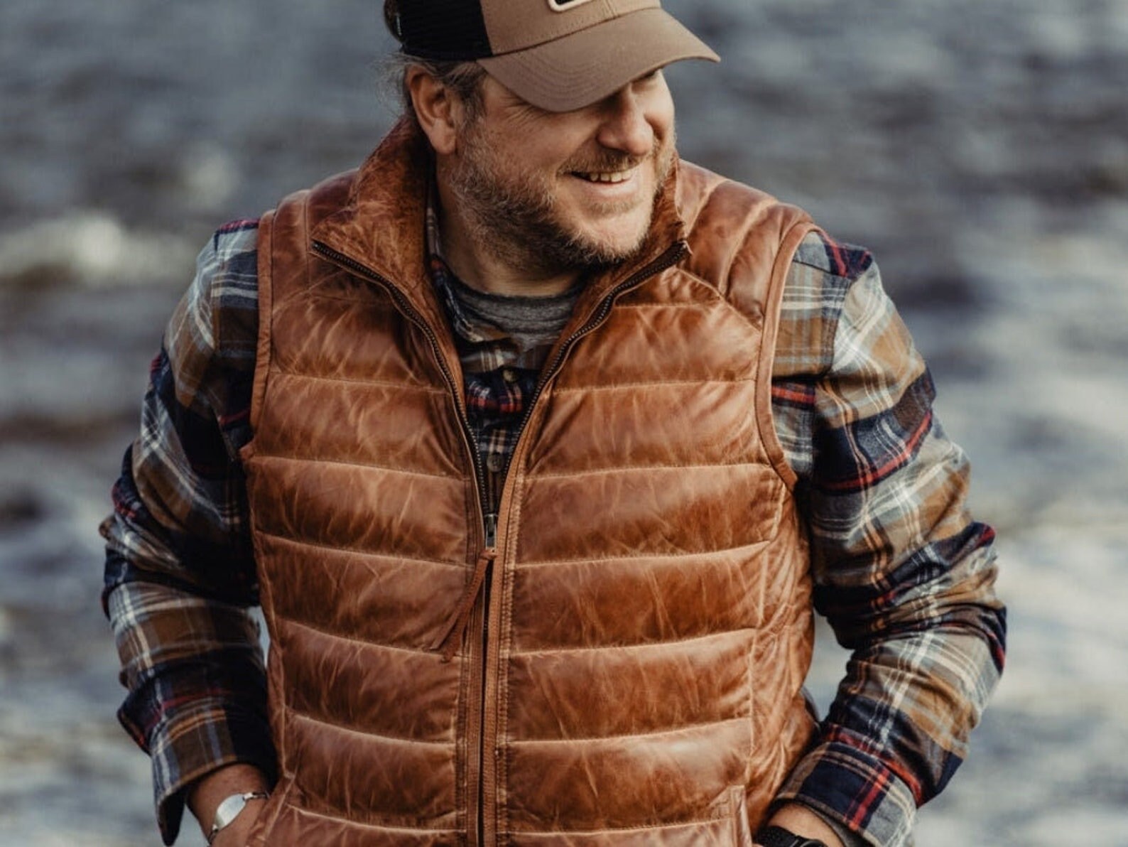 Bushcraft Camping Down Vest Puffer Leather Vest Anorak - Etsy